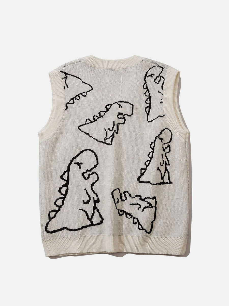 Aelfric Eden Little Dinosaur Graphic Sweater Vest – aelfricedencouk