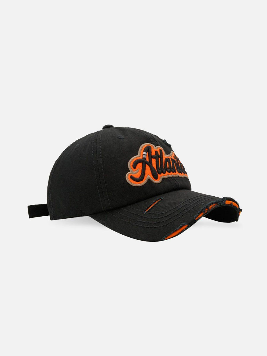 Vintage Distressed Embroidery Letter Hat – aelfricedencouk